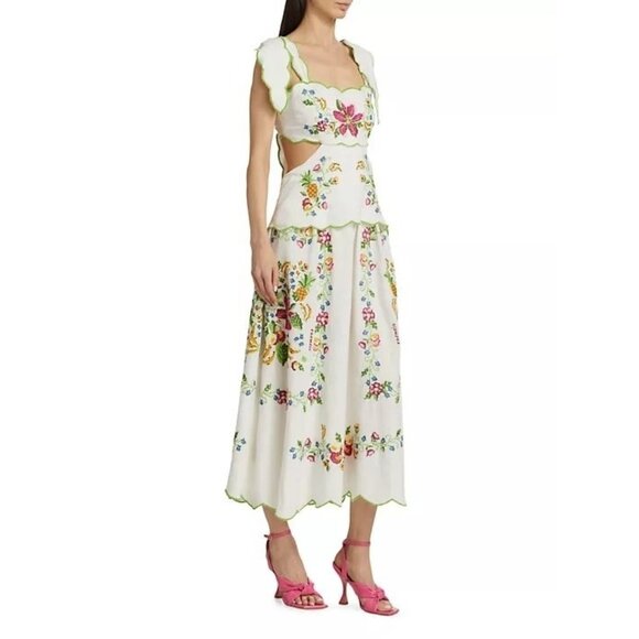 FARM Rio | Dresses | Farm Rio Maxi Dress Xl Tropical Romance ...